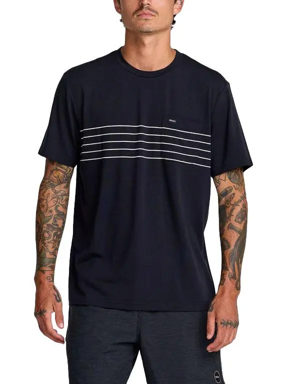 Rvca Balance Pocket Stripe T-shirt - Black