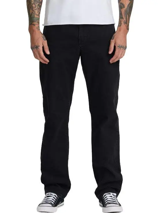Rvca Straight Leg Jeans - Black Overdye