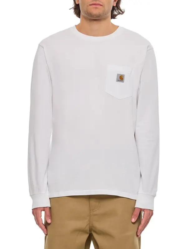 Carhartt Work In Progress Ls Pocket T-shirt Cotton - White