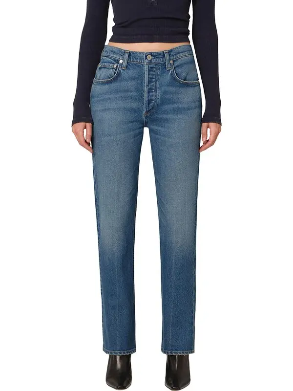 Citizens Of Humanity Savannah Cigarette Jeans In Cruise Wash - Blue