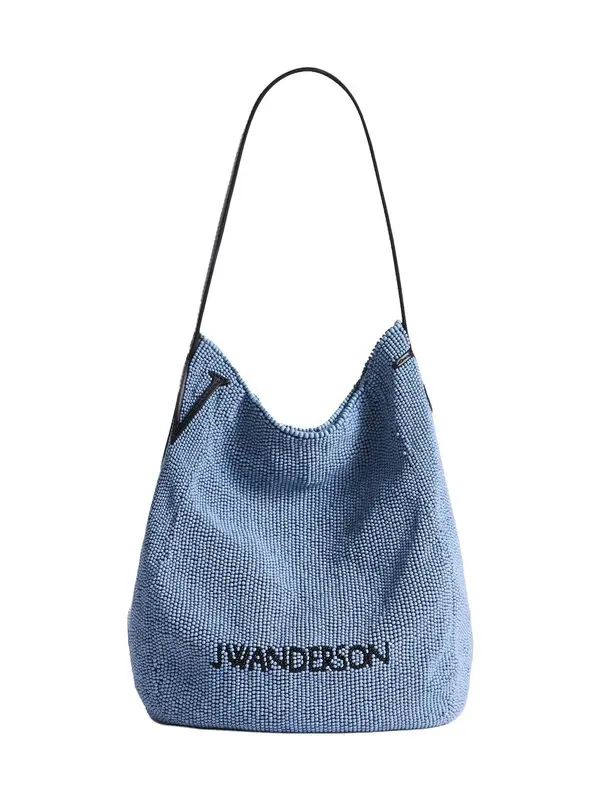JW Anderson Beaded Bulb Shoulder Bag - Azzurro