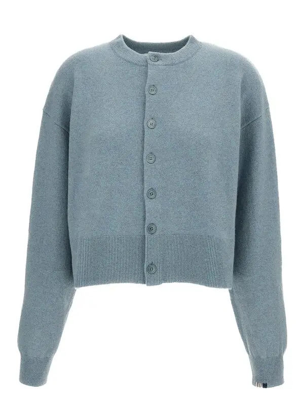 Extreme Cashmere N.170 Crew Neck Cardigan - Azzurro