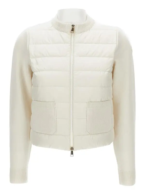 Moncler Wool Cardigan - Bianco
