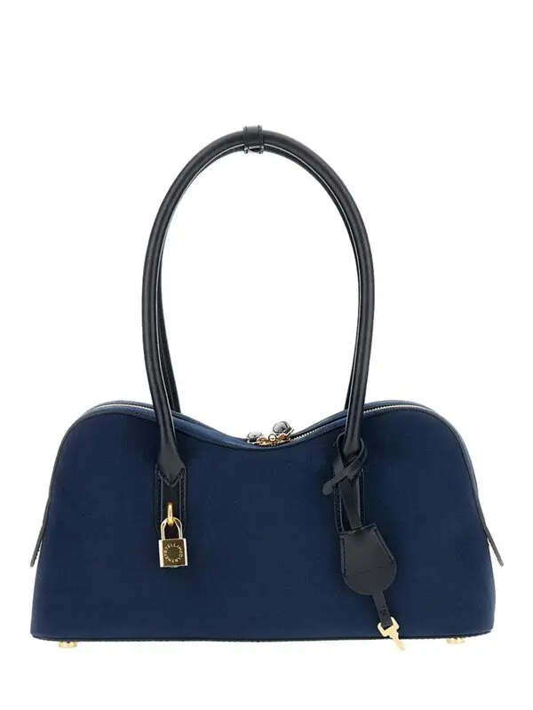 Stella McCartney Ryder Shoulder Bag In Alter Suede - Blue