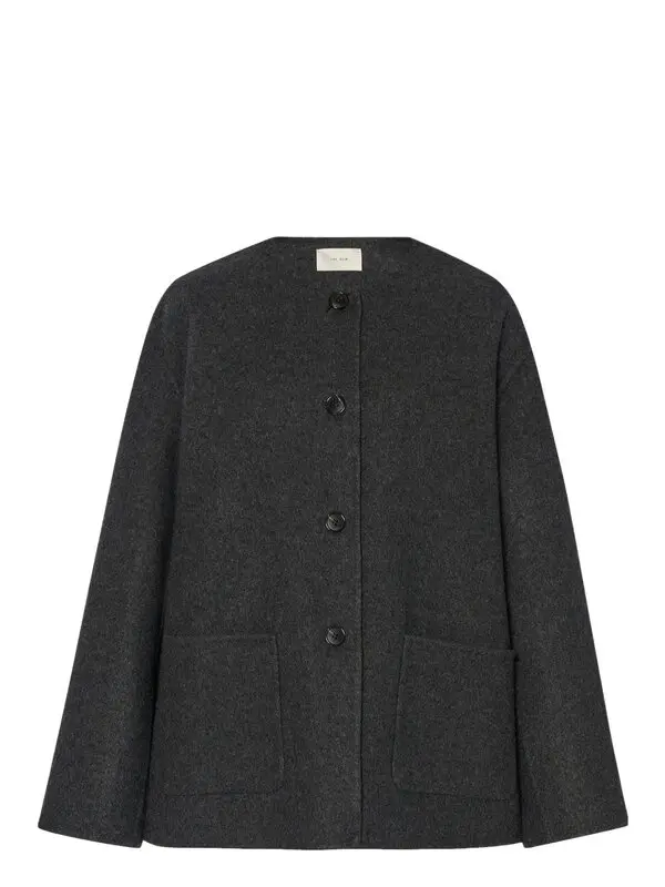 THE ROW Quintus Cashmere Jacket - Deep Carbon Ash