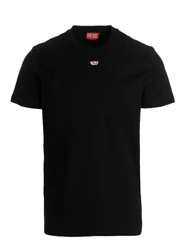 DIESEL® T-diegor-d Logo-patch Crewneck T-shirt - Black