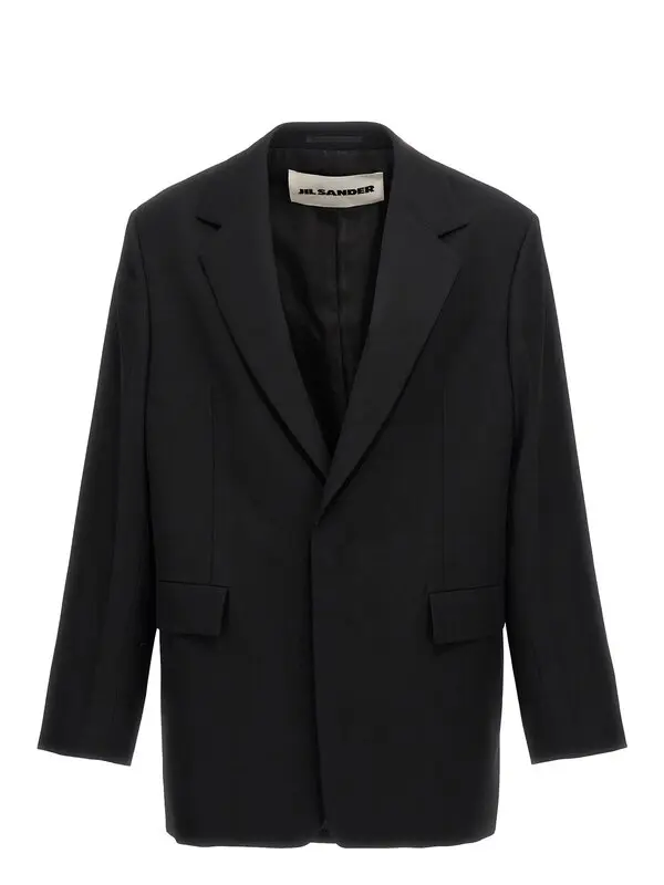 JIL SANDER Single-breasted Suit Jacket - Black
