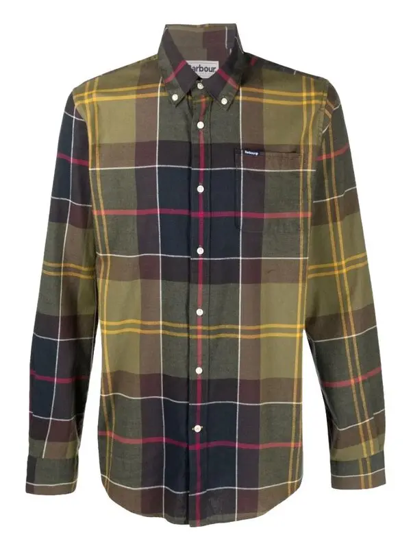 Barbour Checked Long-sleeved Shirt - Black