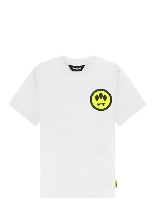BARROW Logo Printed Crewneck T-shirt - White