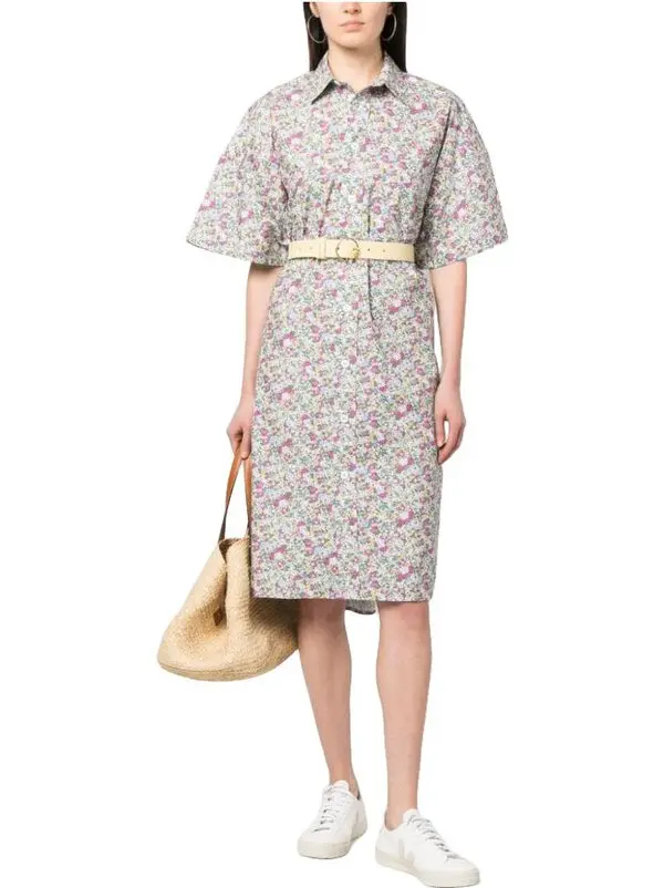 A.p.c. Judith Floral-print Shirt Dress - Multicolor
