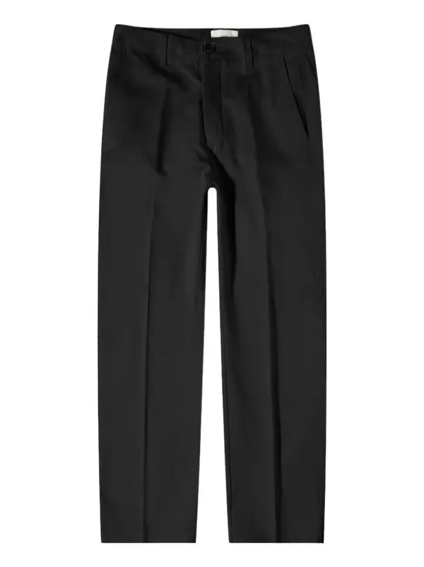 AMI Paris Mid-rise Cropped Trousers - Black