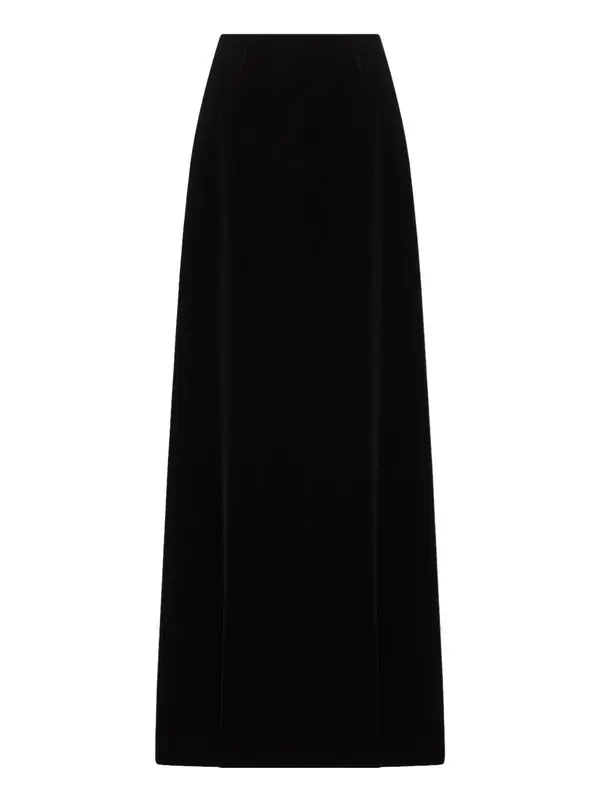 Dior Cotton Velvet Flared Skirt - Black