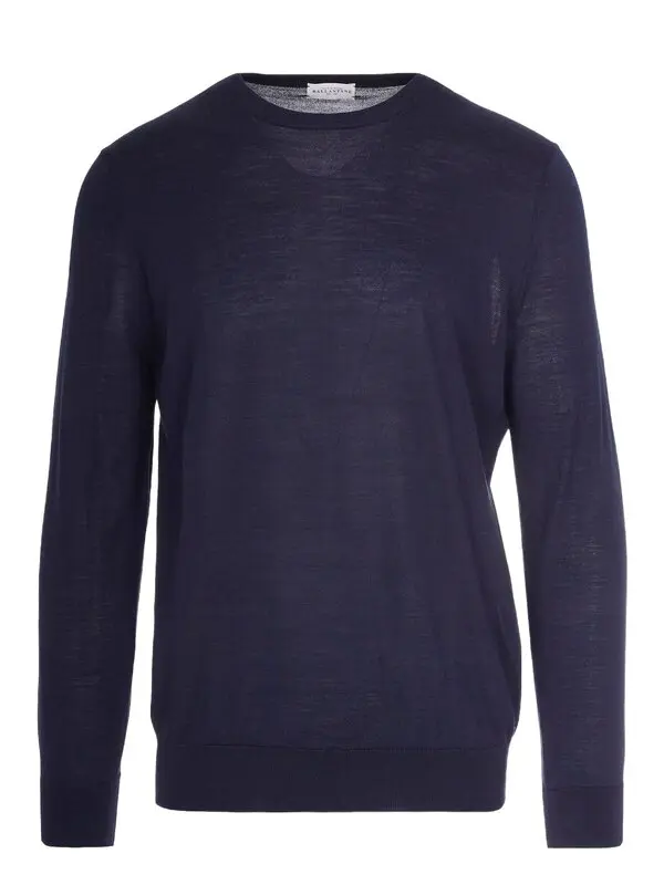 BALLANTYNE Crewneck Ribbed Jumper - Black
