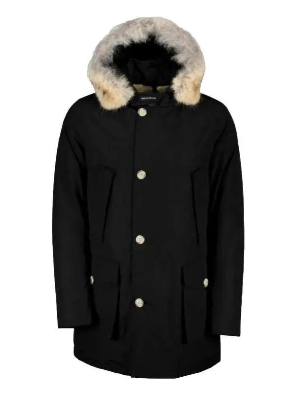 Woolrich Logo Parker Down Jacket - Black