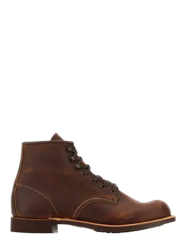 Red Wing Lace-up Ankle Boots - Red
