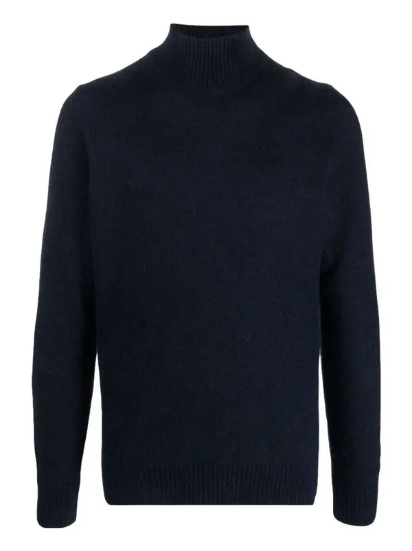 LARDINI Fine-knit Roll-neck Jumper - Black