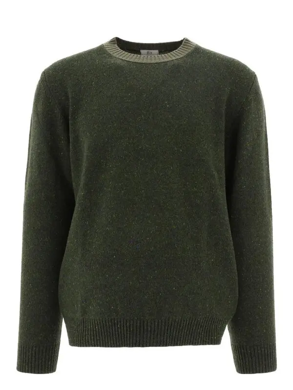 Woolrich Panelled Wool Jumper - Black
