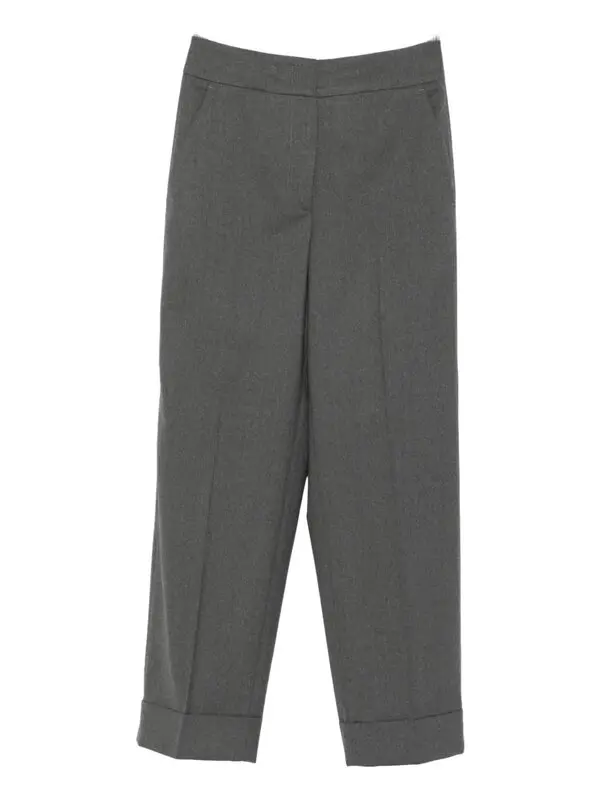 Peserico Cuffed Tailored Trousers - Black