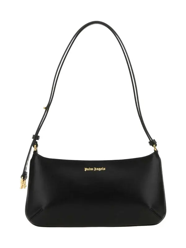 Palm Angels Logo Printed Shoulder Bag - Black
