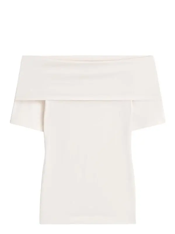 Cos Folded Off-the-shoulder Top - White