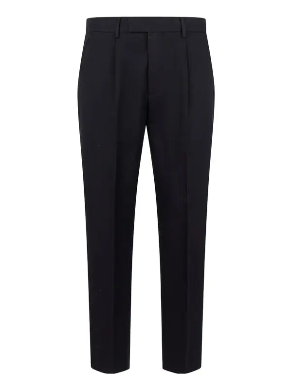 Zegna Tailored Straight Leg Trousers - Black