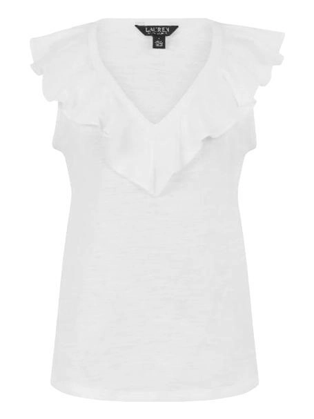 Ralph Lauren Lauren Ruffled Top - White