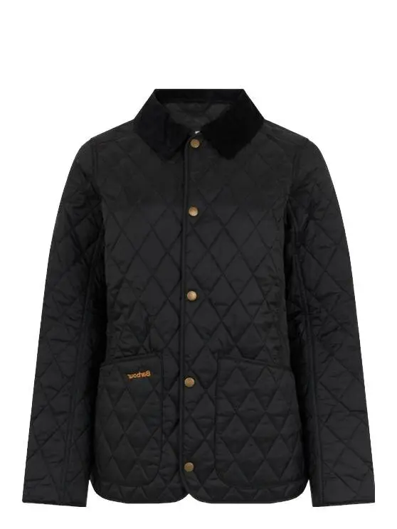 Barbour Quilted Corduroy Collar Jacket - Black