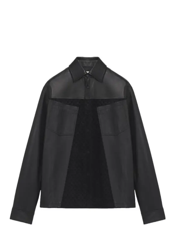 Alexander McQueen Skull Panel Leather Jacket - Black