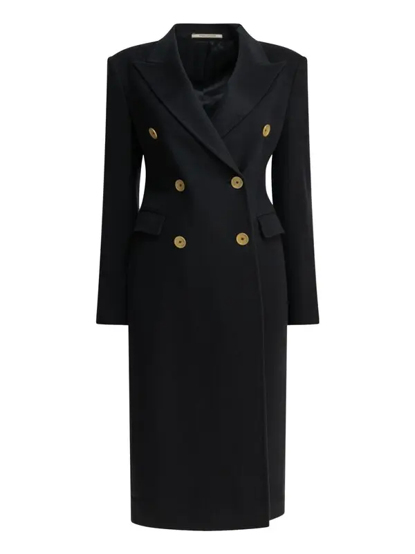 Tagliatore Long Double-breasted Coat - Blue