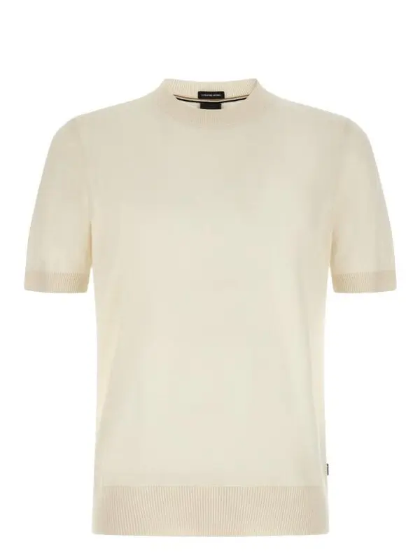 Hugo Boss Short-sleeve Knit Top - White