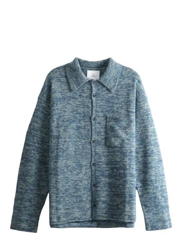 THE ELDER STATESMAN Knitted Buttoned Shirt - Blue