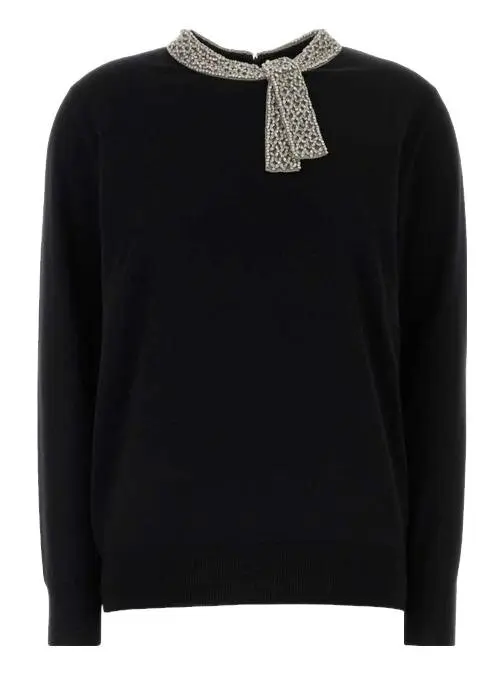 Valentino Garavani Embroidered Wool Sweater - Black