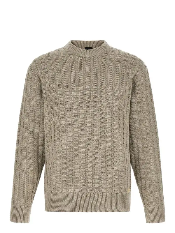 Hugo Boss Textured Cotton Knitted Sweater - No