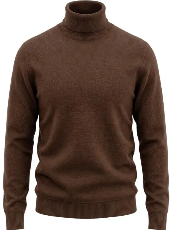 DRUMOHR Roll Neck Wool Sweater - Brown