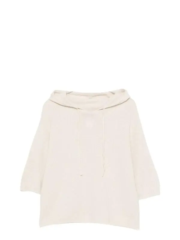 Fabiana Filippi Drawstring Hood Short Sleeve Sweater - No