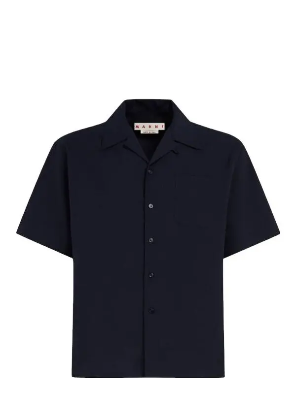 Marni Collared Short-sleeve Shirt - Black
