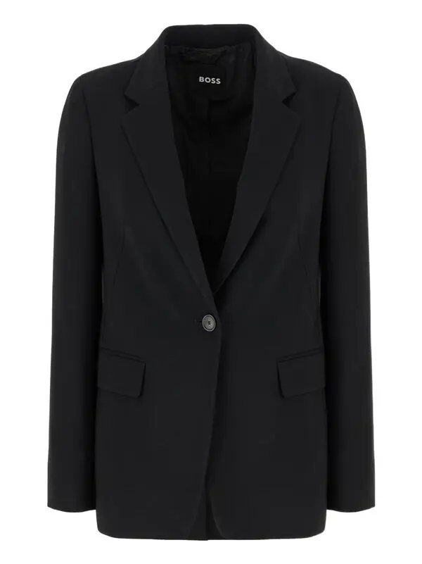 Hugo Boss Single-breasted Blazer - Black
