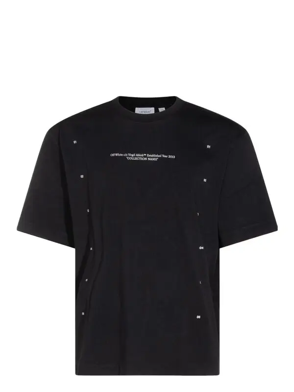 Off-White Logo Printed Crewneck T-shirt - Black
