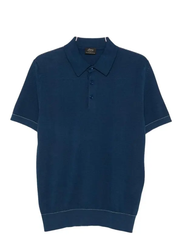 Brioni Short-sleeved Polo Shirt - Blue