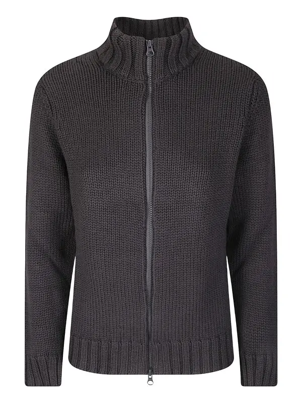 Labo.art Monte Zip Knit Cardigan - Black