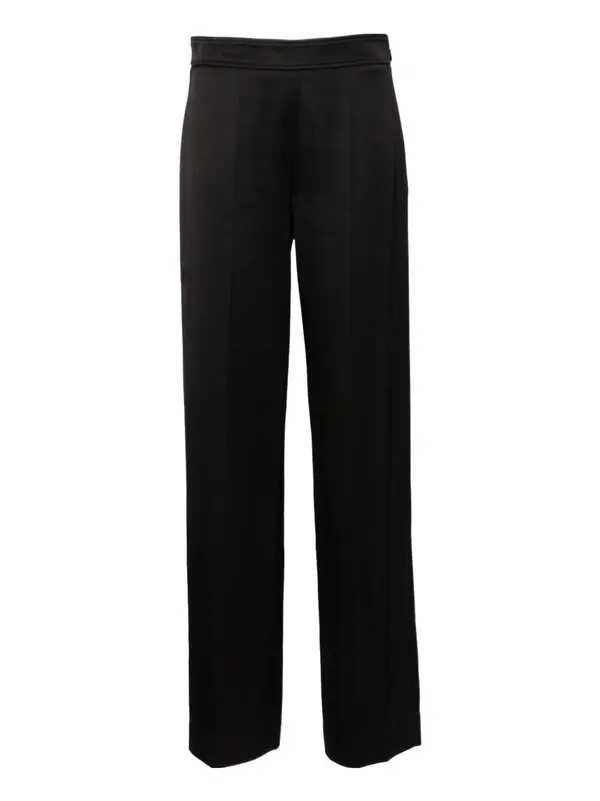 JIL SANDER Twill Wide Leg Trousers - Black
