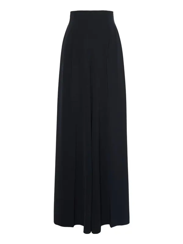Max Mara Wide-leg Pleated Trousers - Black