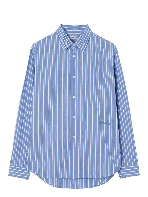 Burberry Cotton Striped Shirt - Blue