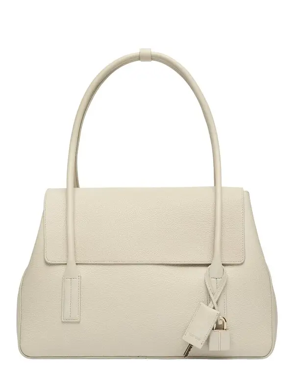 TOM FORD Medium Leather Top-handle Bag - Grey