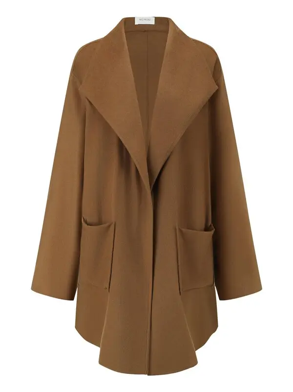 INTO THE EAST Cashmere Lapel Jacket - Brown