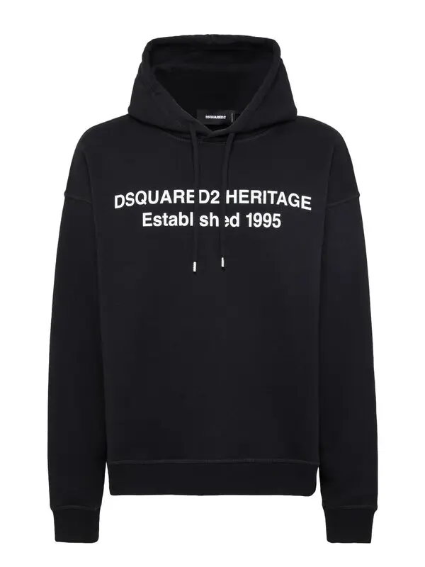 Dsquared2 Relaxed Fit Heritage Hoodie - Black