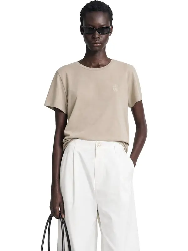 Max Mara Maxmarabesque" Graphic Print T-shirt - Beige