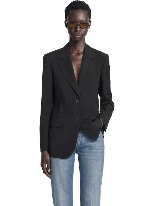 Max Mara Wool Cloth Blazer - Black
