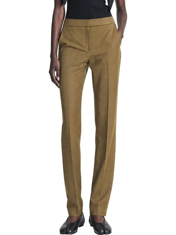 Max Mara Stretch Cotton Twill Trousers - Green