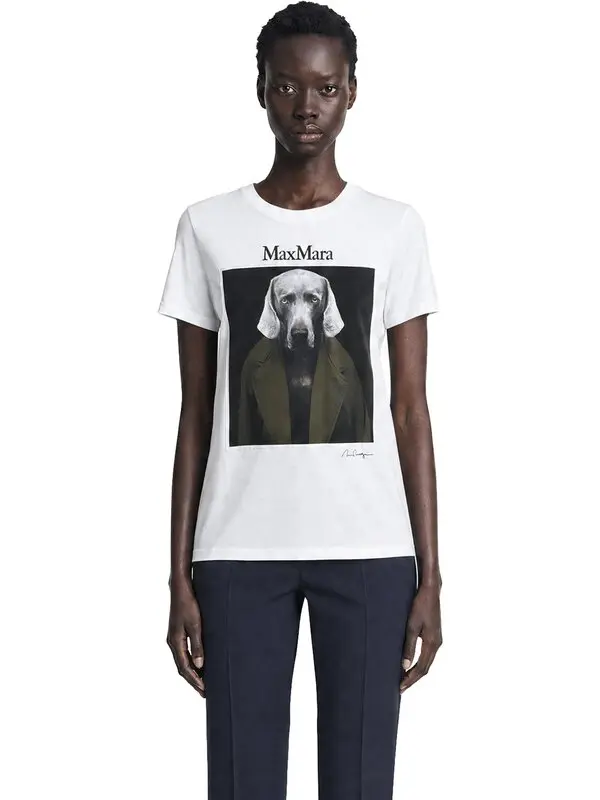 Max Mara William Wegman Graphic Print T-shirt - White